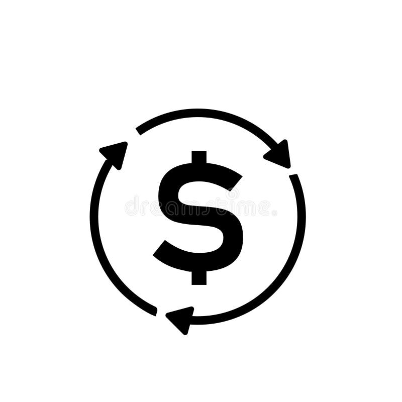 Dollar Icon on a White Background, Vector Illustration Stock Vector ...