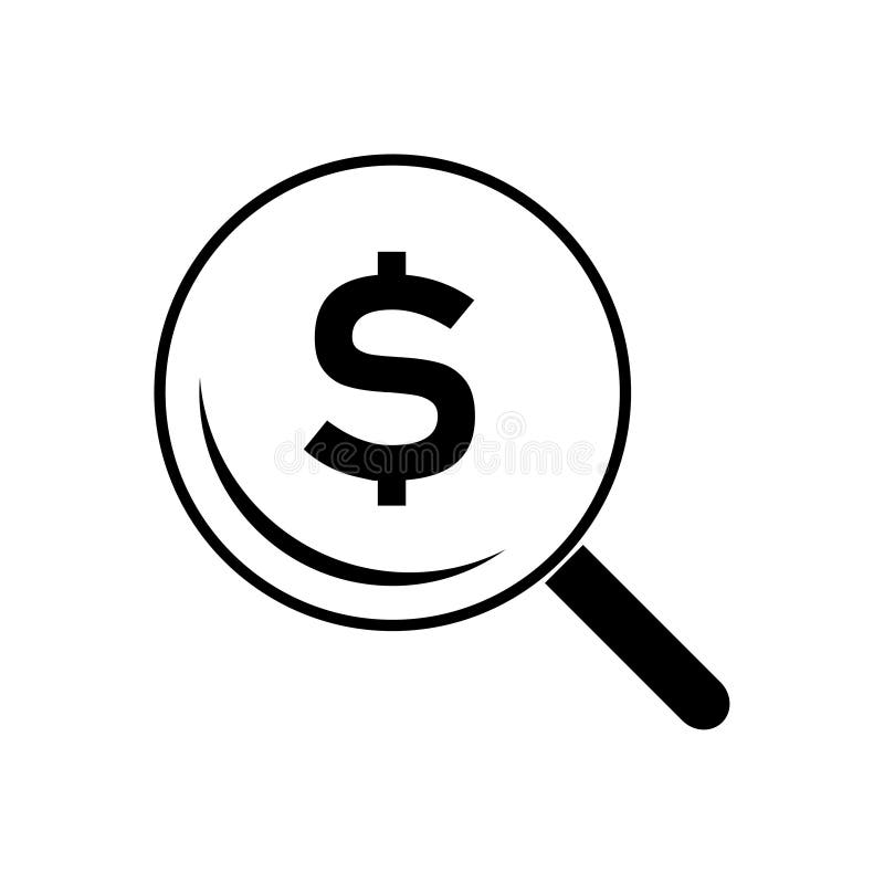Dollar Icon on a White Background, Vector Illustration Stock Vector ...