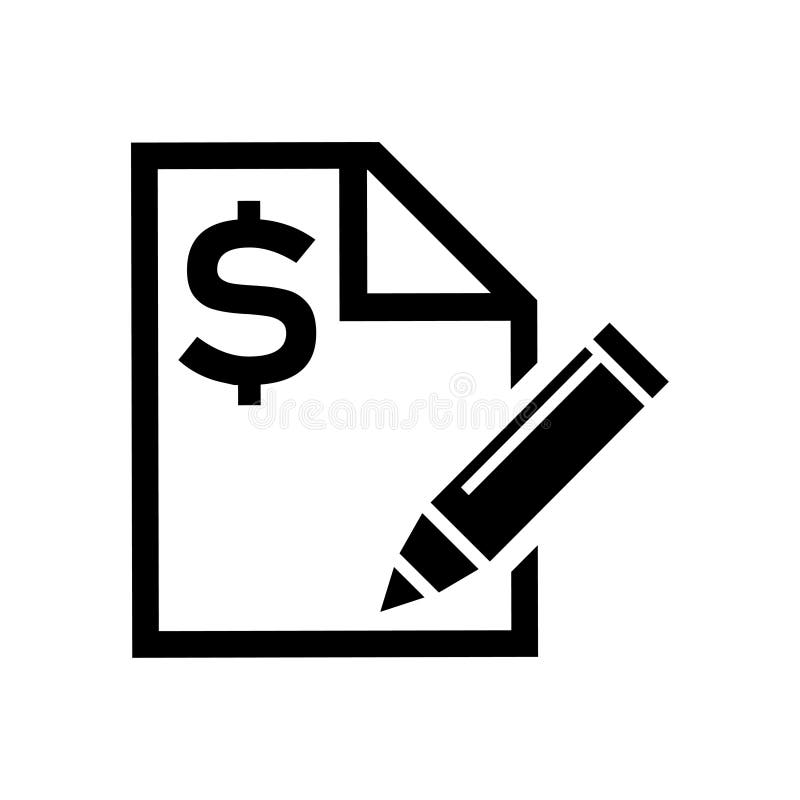 Dollar Icon on a White Background, Vector Illustration Stock Vector ...
