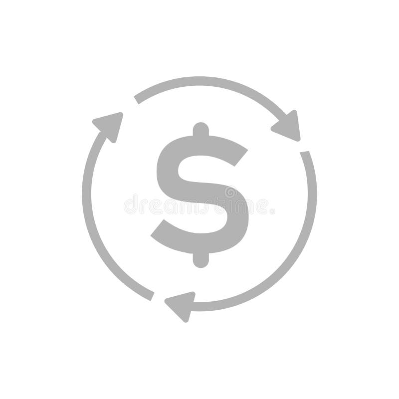 Dollar Icon on a White Background, Vector Illustration Stock Vector ...