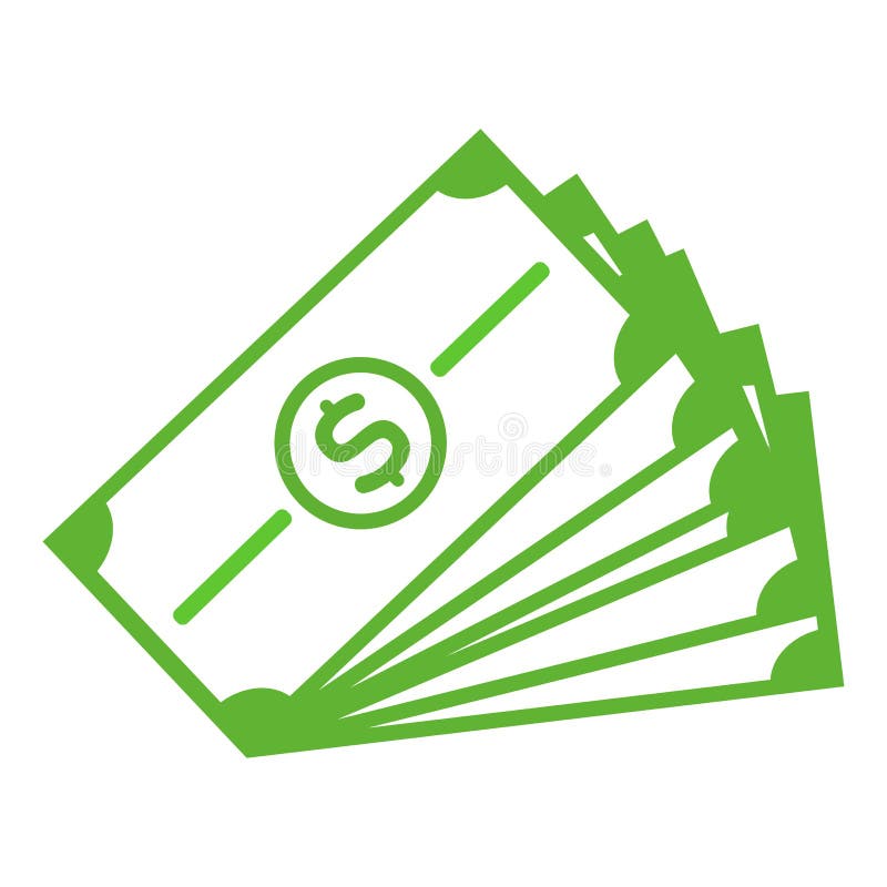 Dollar Icon on a White Background, Vector Illustration Stock Vector ...