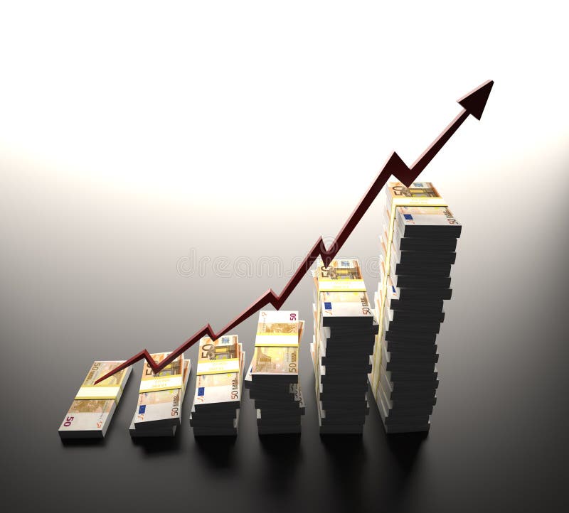 Dollar Inflation Represented in 3d Stock Illustration - Illustration of ...