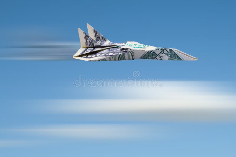 Flying Dollar Jet stock image. Image of fighter, fast - 120445097
