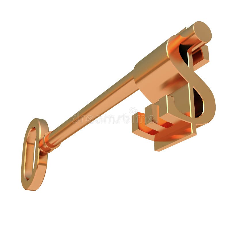 Dollar key stock illustration. Illustration of banking - 7683084