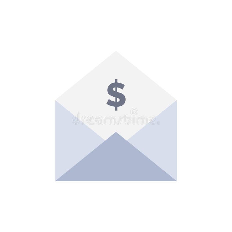 Dollar, Mail, Money, Money-Order Flat Color Icon. Vector Icon Banner ...