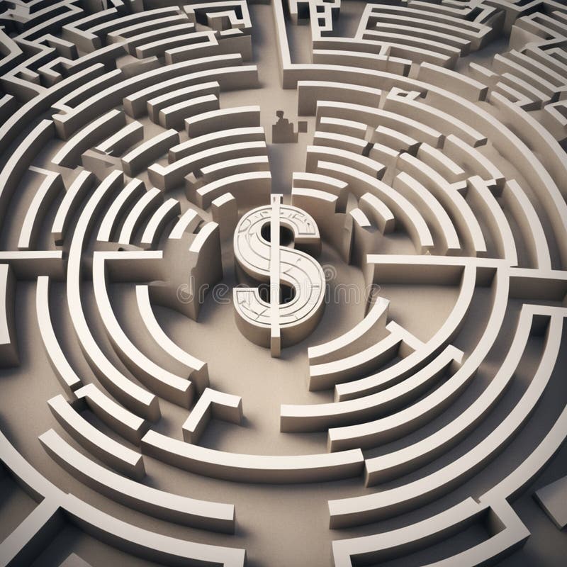 Dollar Sign Labyrinth Navigating Financial Complexity Stock ...