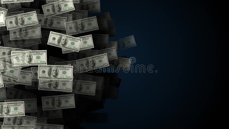 Dollar Money Sign Symbol Animation with Arrow Pointing Down on Green ...