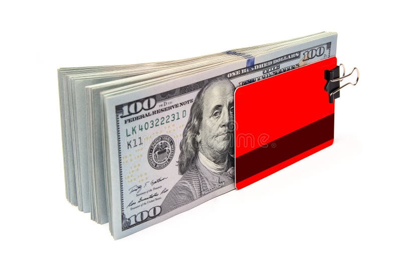 Dollar Money Business Visa Card on a White Background Stock Photo ...