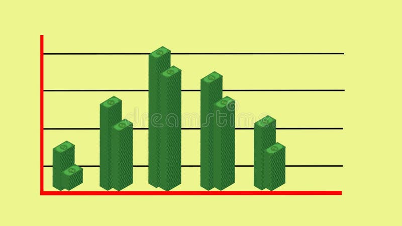 Dollar Money Chart Video Illustration Stock Footage - Video of decrease, statistics: 377684934