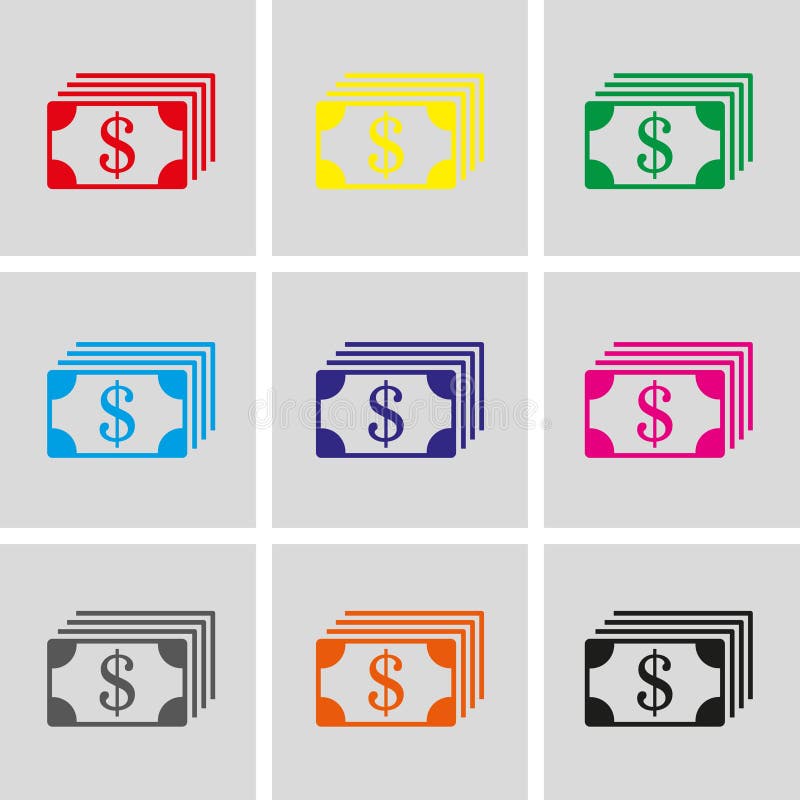 Dollar Money Icon Stock Vector Illustration Flat Design Stock Vector ...