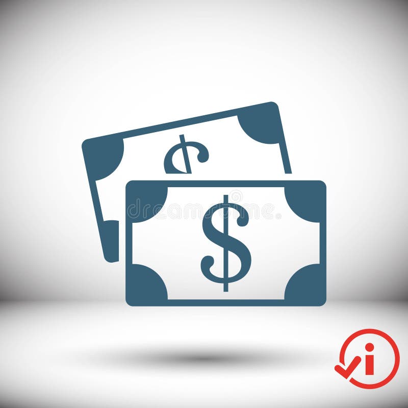 Dollar Money Icon Stock Vector Illustration Flat Design Stock Vector ...
