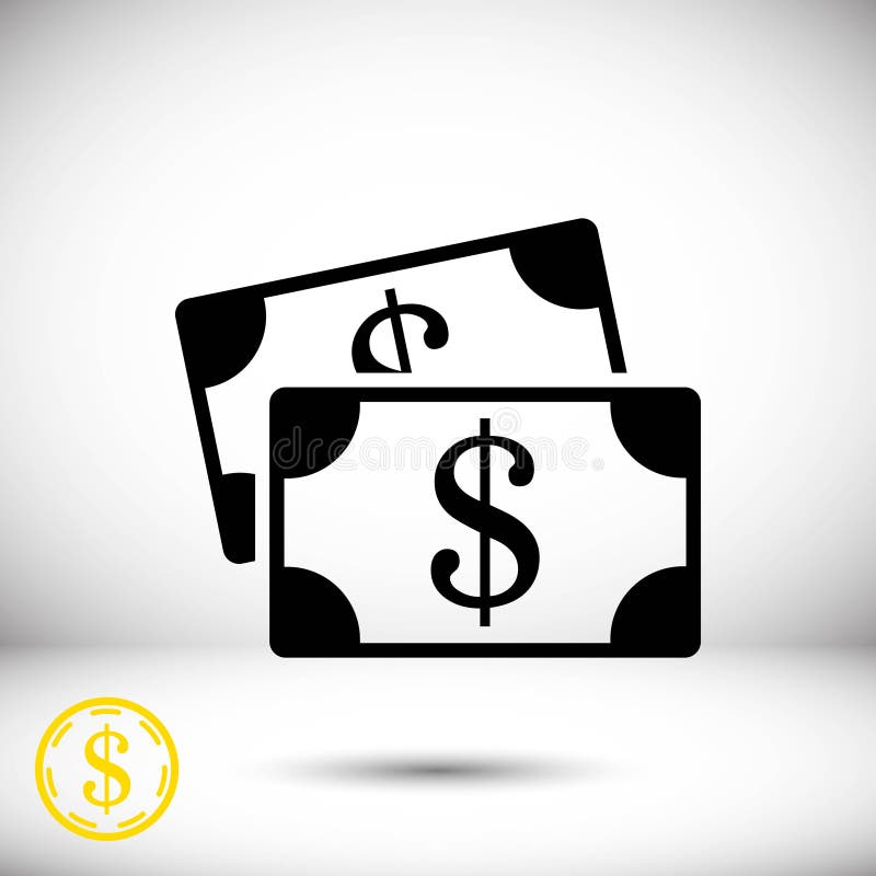 Dollar Money Icon Stock Vector Illustration Flat Design Stock Vector ...
