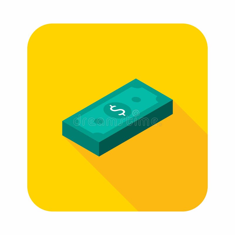 Dollar Money Icon Vector Isometric Stock Vector - Illustration of rich ...