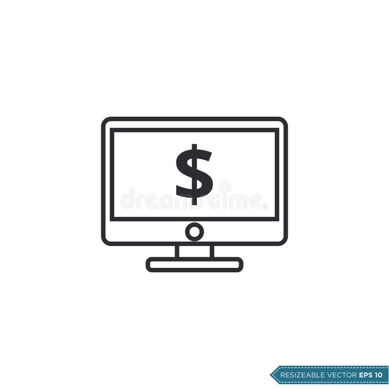 Dollar Money Sign Computer Screen Icon Vector Template Flat Design Eps Stock Illustrations – 9 ...