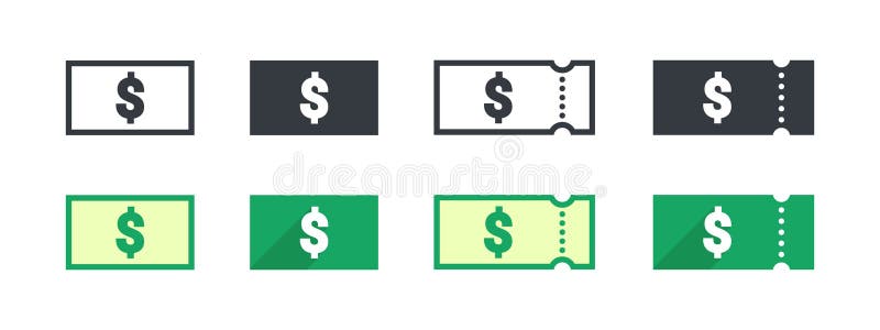 Dollar Money Sign. Dollar Coupon. Sign of Payment by the Dollar Stock ...