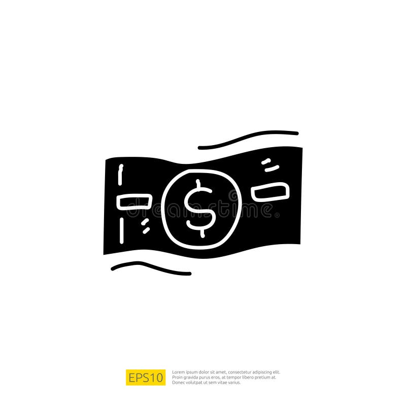 Dollar Money Fall Down Symbol with White Background. Arrow Decrease ...