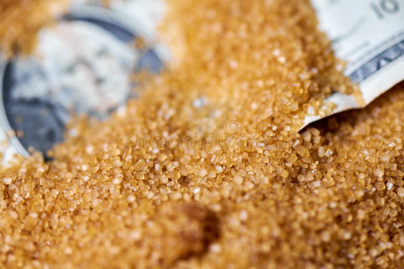 Dollar money in sugar stock photo. Image of country - 199503374