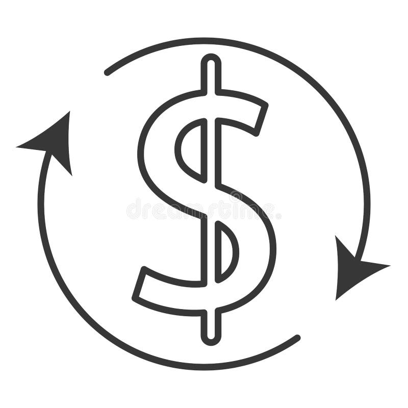 Arrows With Money Sign Icon. Finance Icons Universal Set For Web And ...