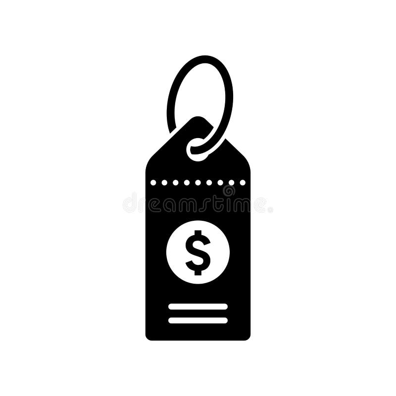 Dollar, Money, Tag Icon. Black Vector Graphics Stock Illustration ...