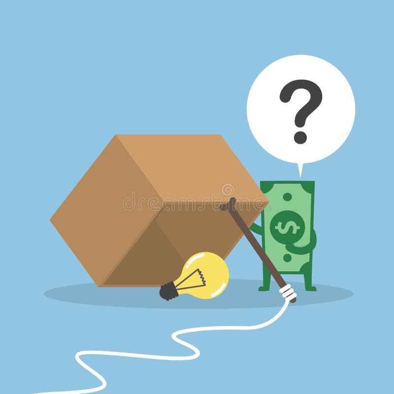 Dollar money wondering stock vector. Illustration of lightbulb - 61937794