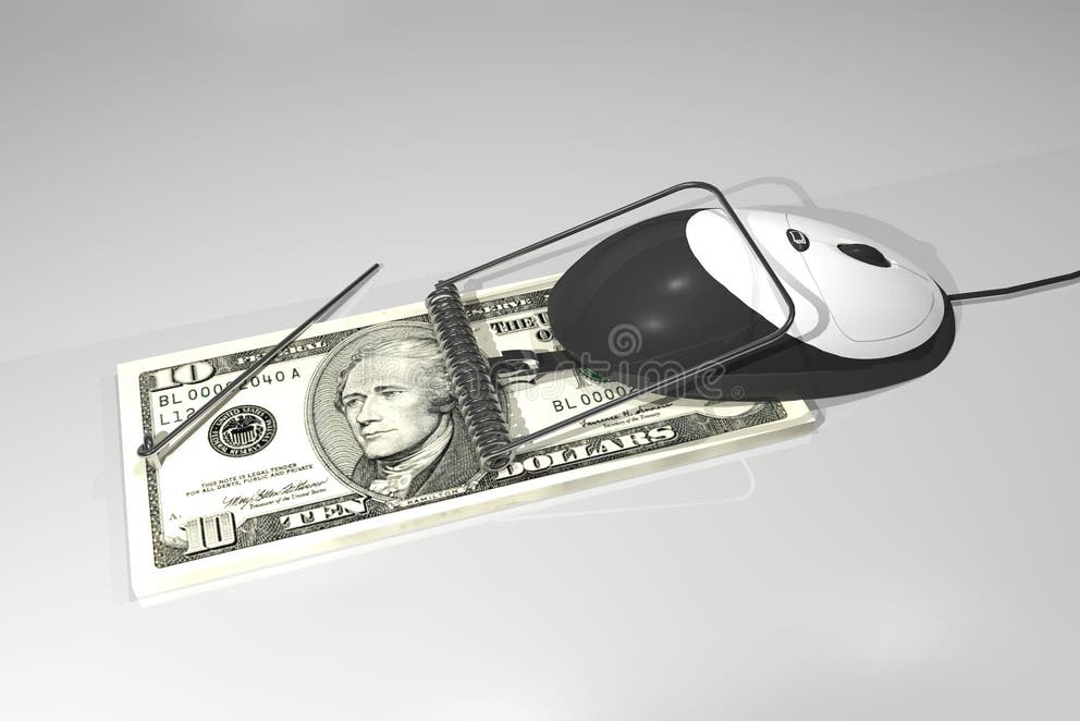 Dollar mouse trap stock illustration. Illustration of american - 17117821