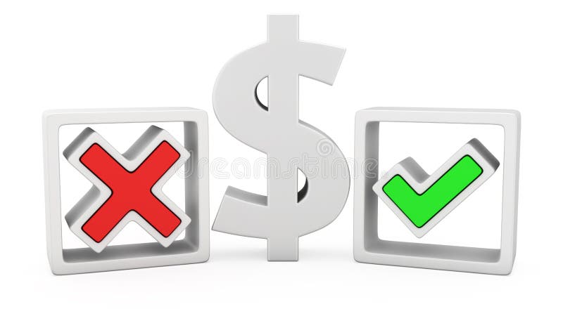 Dollar or not? stock illustration. Illustration of negative - 30713229