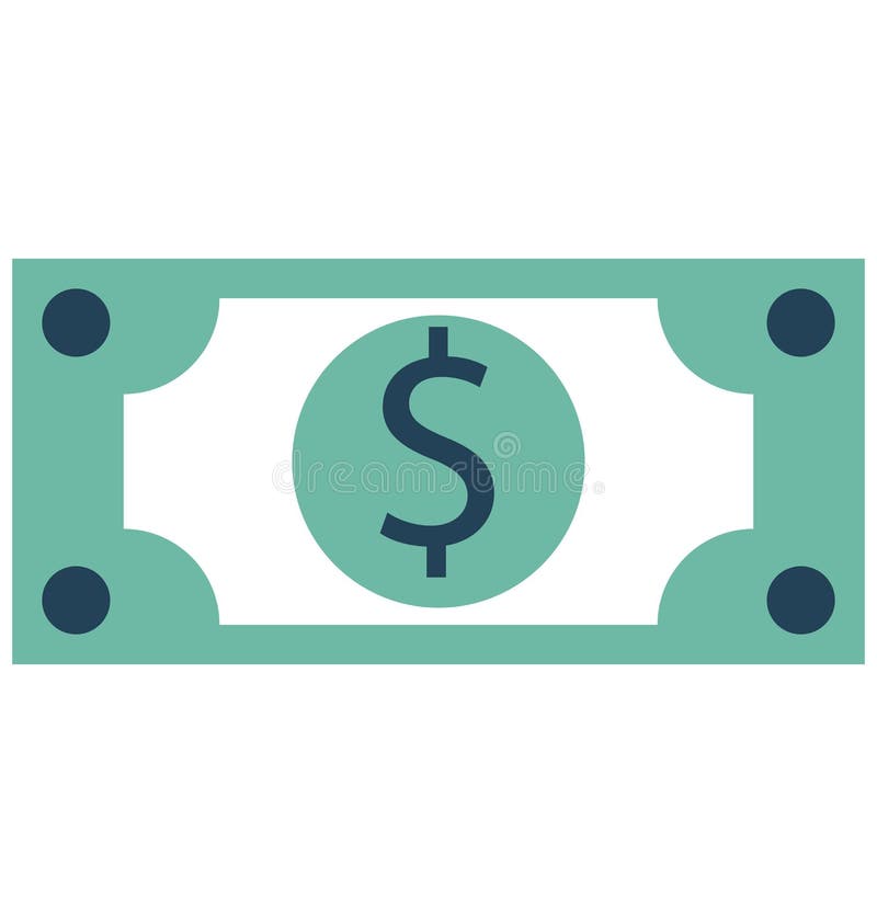 Dollar Note Color Vector Isolated Icon Editable Stock Vector ...