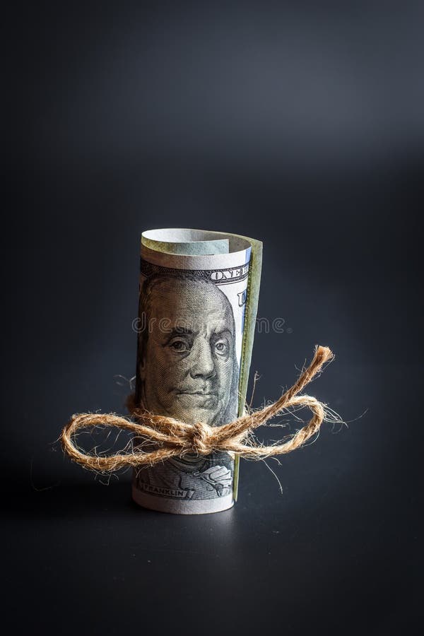 Dollar Notes Tied with a Rope Stock Image - Image of international ...