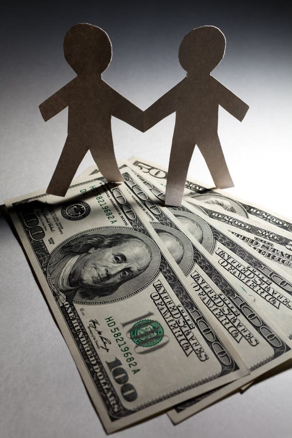 Dollar and Paper Chain Men stock image. Image of paper - 189165293