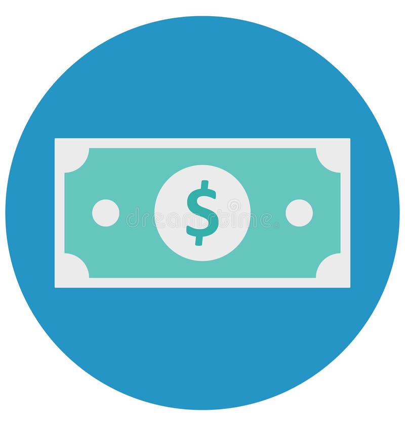 Dollar, Paper Money, Isolated Vector Icons that Can Be Easily Modified ...