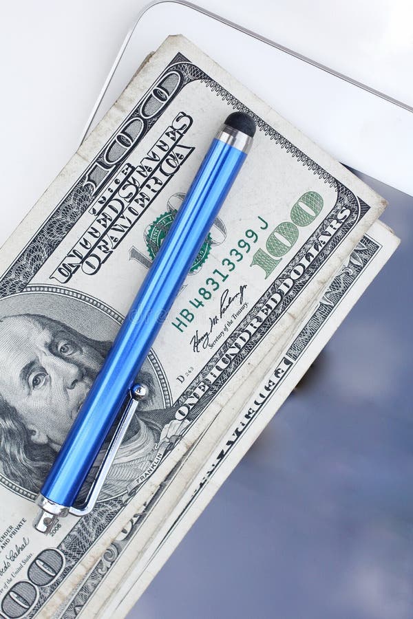Dollar with pen stock photo. Image of currency, finance - 41600580