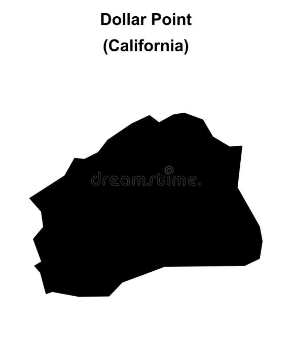 Dollar Point outline map stock vector. Illustration of city - 386058608