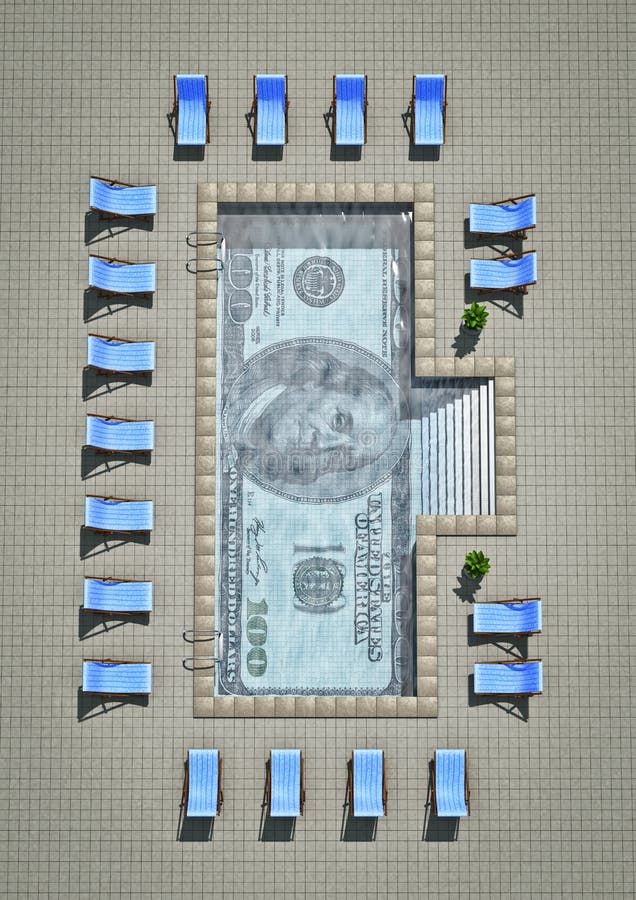 Dollar pool stock illustration. Illustration of currency - 22194923