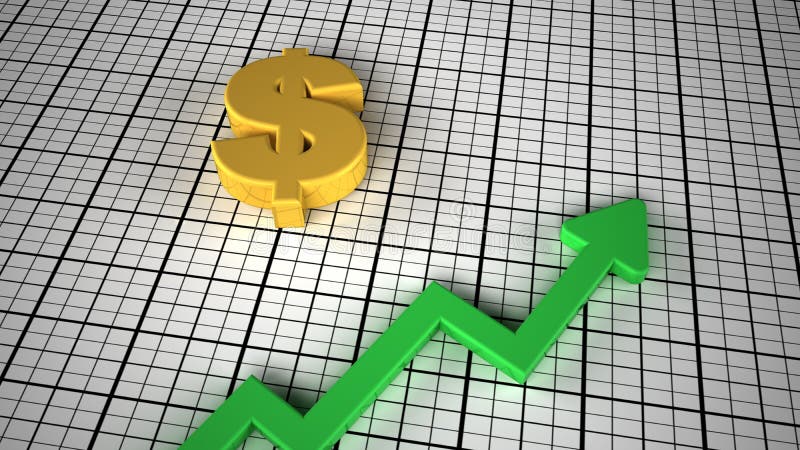 Dollar price up chart stock illustration. Illustration of currency ...
