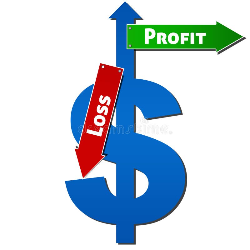 Profit and loss Smile Sad stock illustration. Illustration of text ...
