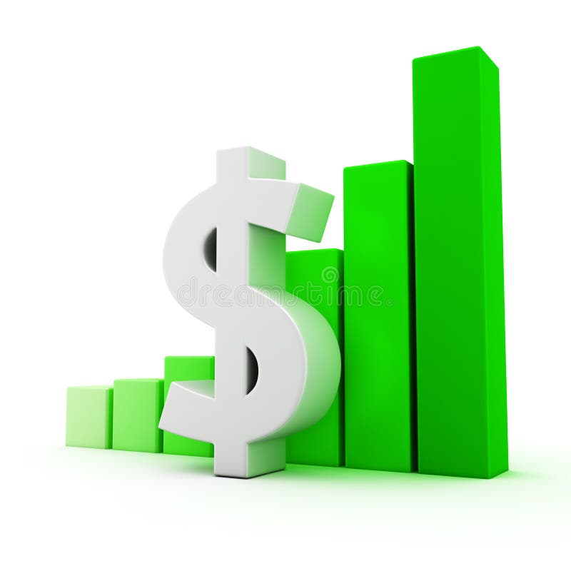 Dollar progress stock illustration. Illustration of green - 32111307