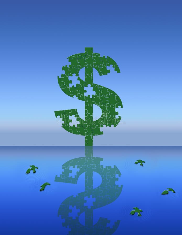 Dollar Puzzle stock illustration. Illustration of dollar - 120848020
