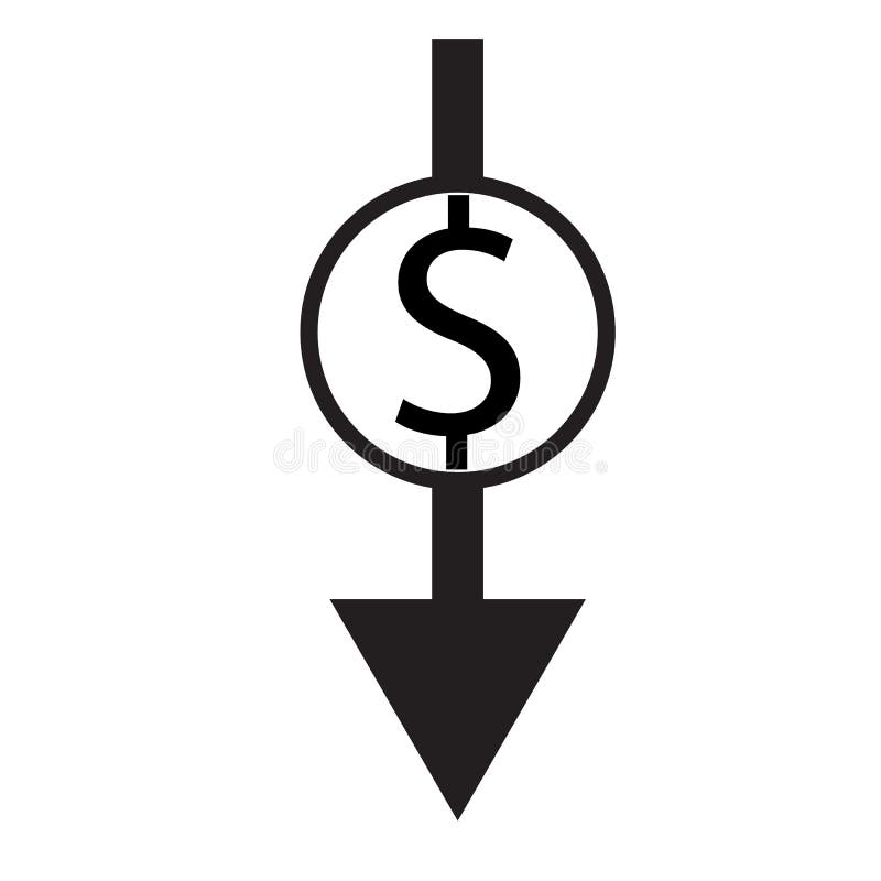 Cost Reduction Icon Dollar. Price Decrease Arrow Symbol. Business Sale ... Cost Reduction Icon Dollar. Price Decrease Arrow Symbol. Business Sale ...