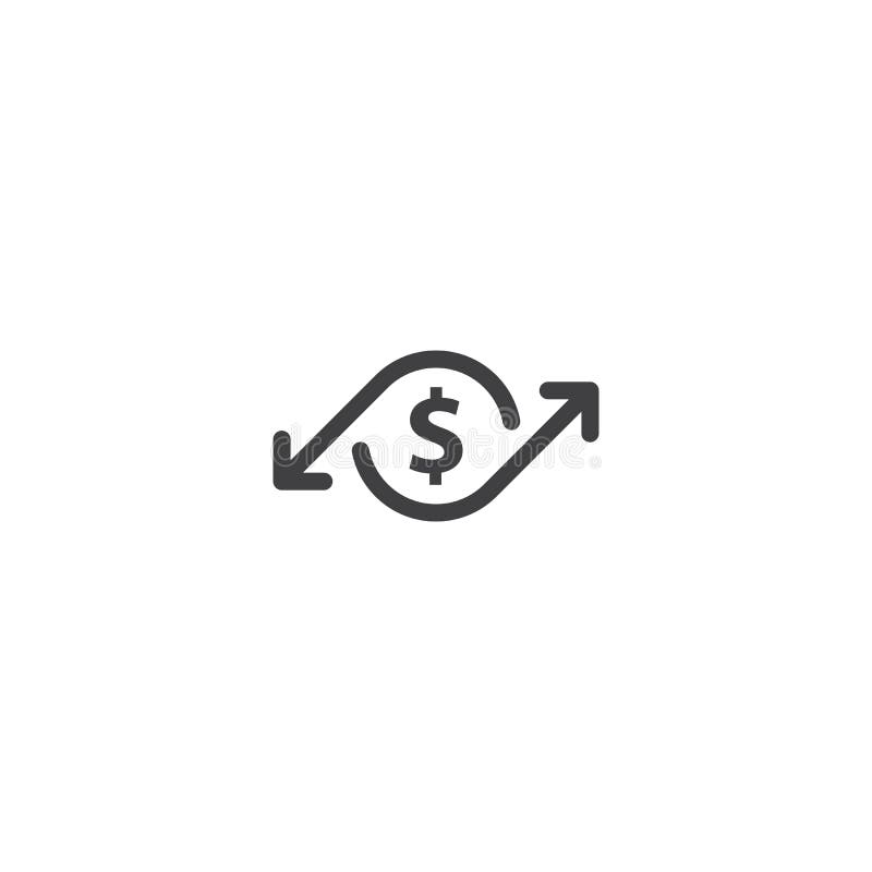 Dollar Rate Decrease and Increase, Money Arrow Up and Down. Vector Icon ...