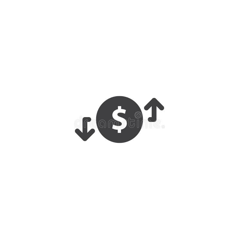 Dollar Rate Decrease and Increase, Money Arrow Up and Down. Vector Icon Template Stock Vector ...