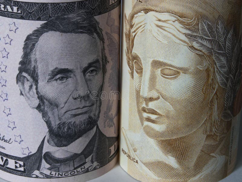 Dollar and Real stock image. Image of comparison, item - 78073127