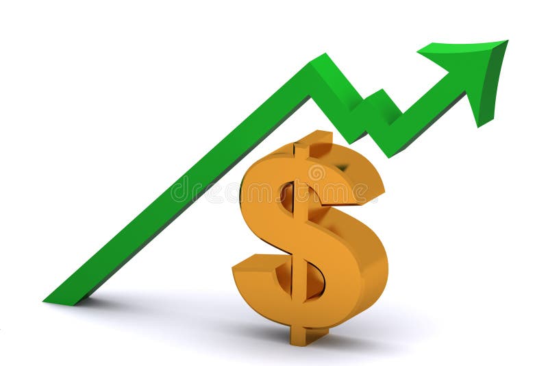 Dollar Rising stock illustration. Illustration of investment - 8966246