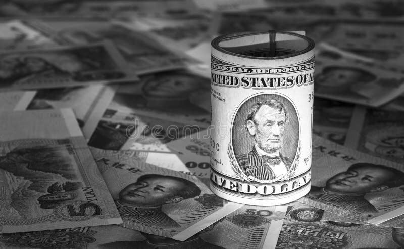 Dollar and RMB stock image. Image of economy, banknote - 36332587
