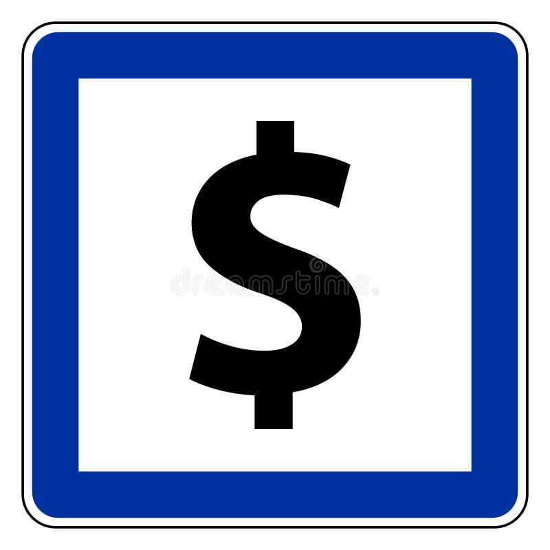 Dollar and road sign stock vector. Illustration of black - 228344696