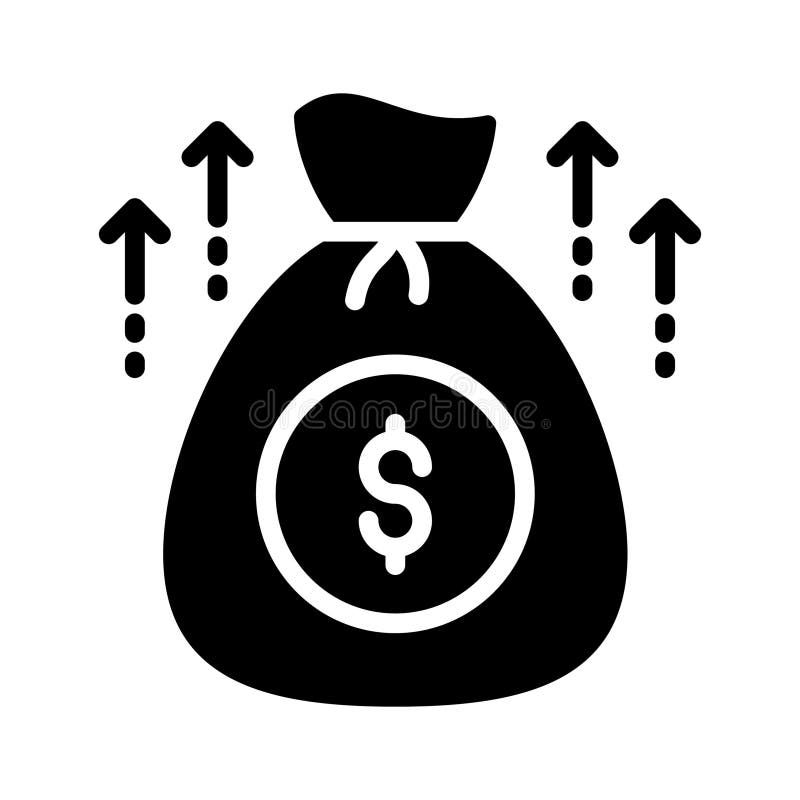 Dollar Sack with Upward Arrows Denoting Provident Fund Icon, Premium Vector Stock Vector ...