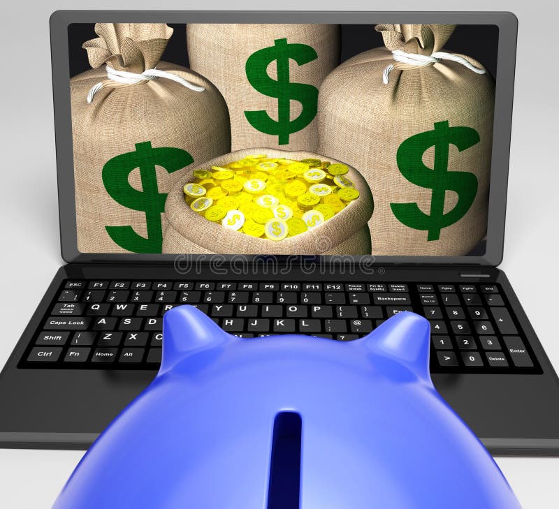 Dollar Sacks Shows Finance Wealth and Prosperity Stock Illustration ...