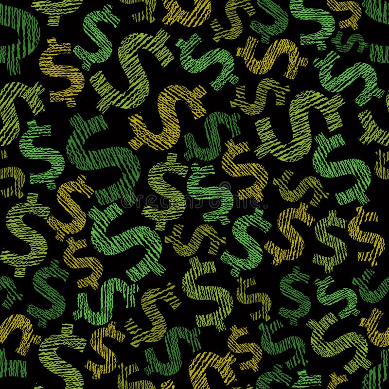 Dollar Seamless Background, Economy and Money Theme Vector Seamless ...