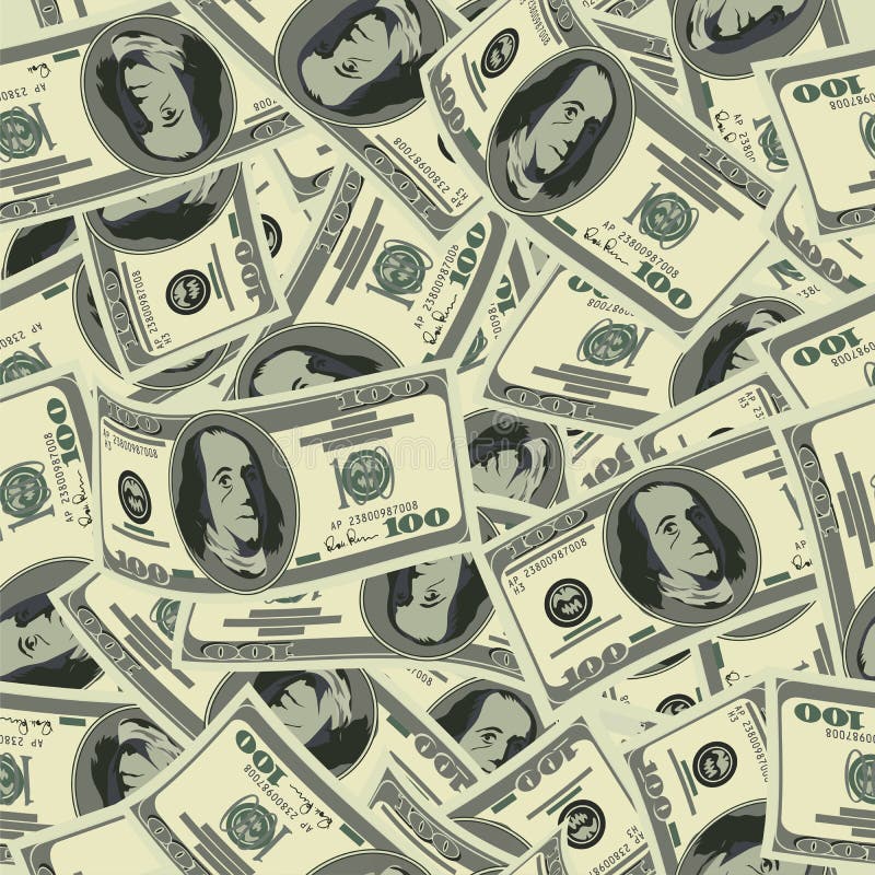 Dollar seamless pattern. stock vector. Illustration of investment ...