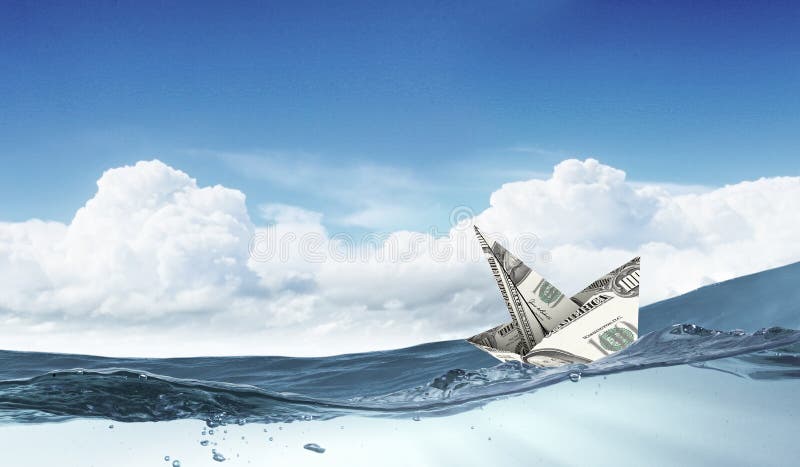 Dollar ship in water stock photo. Image of commercial - 57698118
