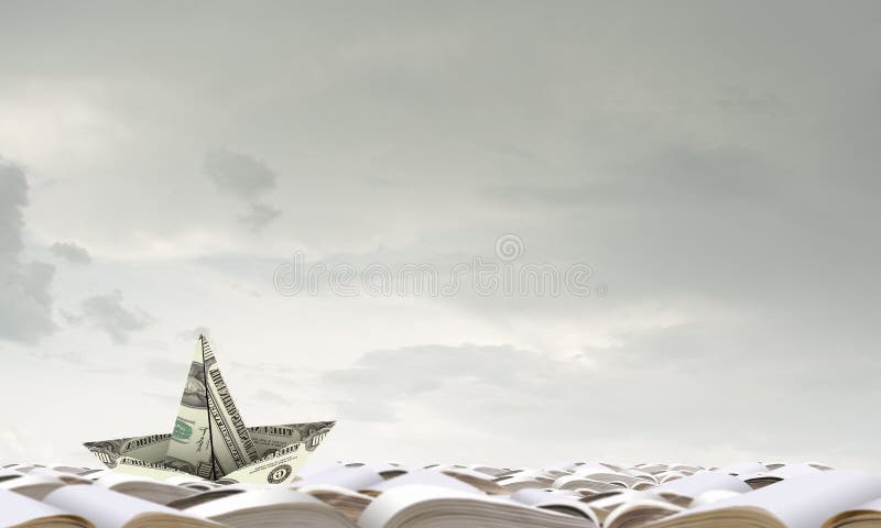 Dollar ship in water stock photo. Image of earnings, shipping - 58955644